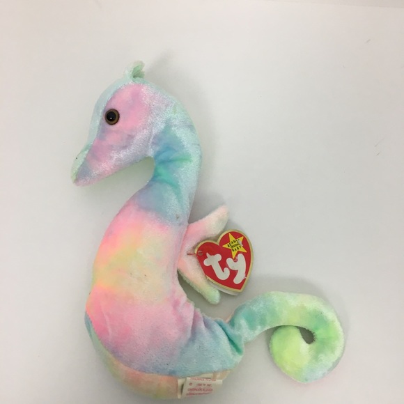 Ty | Toys | Ty Neon The Seahorse 999 Vintage Tie Dye Rainbow Pastel ...
